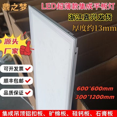 集成600x600平板灯300x1200led嵌入式铝扣板石膏矿棉板集成吊顶灯