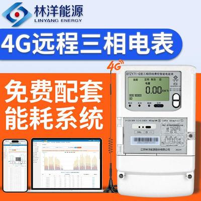 林洋4G三相四线 线多功能峰谷智能电表380V0.5S级单相远程抄表DTZ