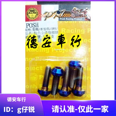 POSH 新劲战BWSR FORCE SMAX改装钛合金烧色刹车碟盘螺丝碟片螺丝