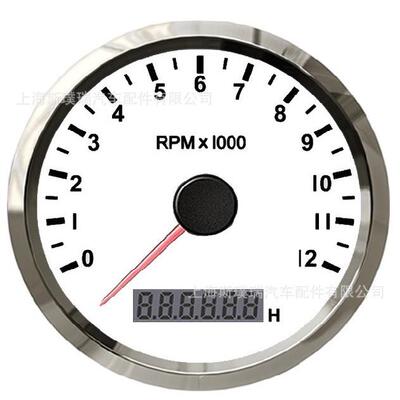 85mm改装车用船用 12000RPM转速表小时计 大转速仪表 多种背光灯