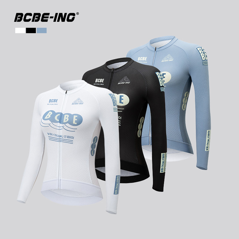 BCBE-ING公路车骑行服长袖女款春夏季高弹速干透气专业自行车上衣