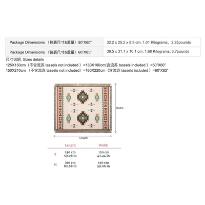 Jacquard homewares毛毯挂毯波西米亚老虎女孩盖毯