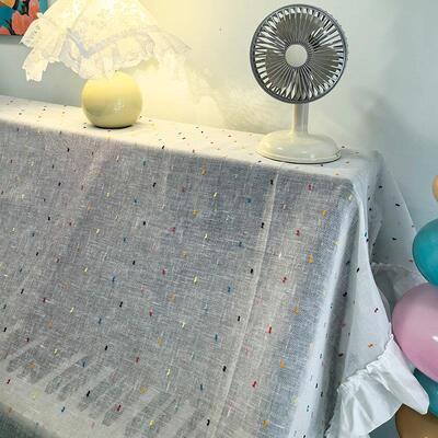 洋布派花苞裙摆边钢琴盖布茶几防尘盖布防装猫EKK顶毛彩色点点艺