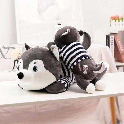 哈士可爱垫小号靠床头靠枕靠垫抱枕床上奇陪长你睡觉男生wz-0429