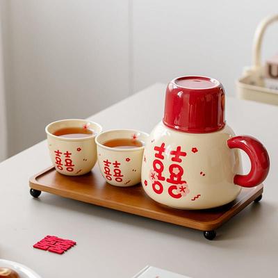 陶瓷水壶创简意茶可爱水喝水杯子客厅茶具壶茶杯约具套装结婚YK31