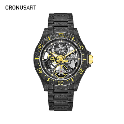 CRONUSART克洛斯碳纤维男士男款机械手表潮流时尚全自动运动腕表