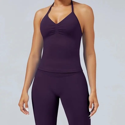 No Logo Women Longline Strappy Top Sports Yoga Vest Women's