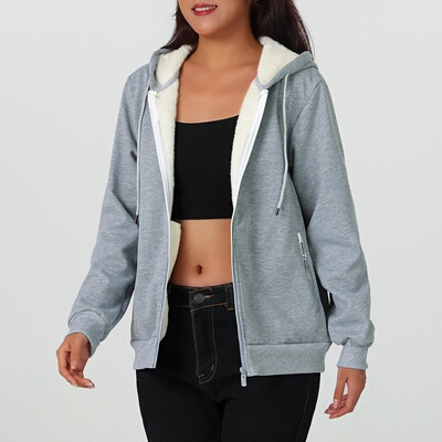 A Winter Women's Jacket, Fleece-Lined and Thickened for War