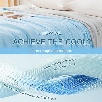 Cool Blanket for Bed Smooth Double Side Cooling Fabric Summ