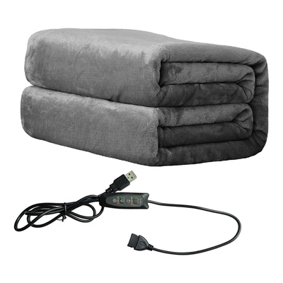 Electric Throw Blanket Machine Washable USB Heated Soft Fla