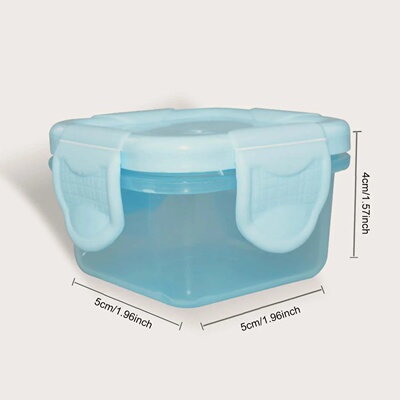 4Pcs Mini Food Storage Containers Leakproof Lids, Condiment