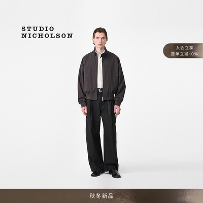 【秋冬新品】STUDIO NICHOLSON男士棉羊毛混纺OVER哈灵顿夹克