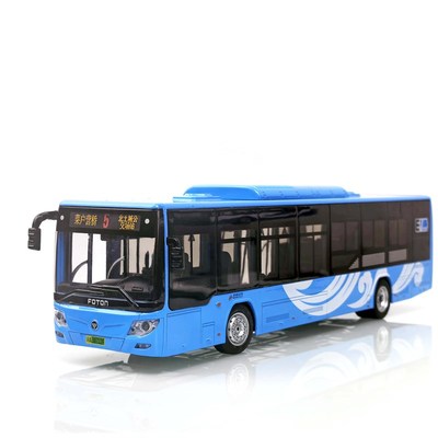 1:43 北京公交模型福田客车祥云单机5路82路新能源BJ6123定制