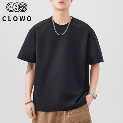 CLOWO挺肩重磅300g宽松T恤