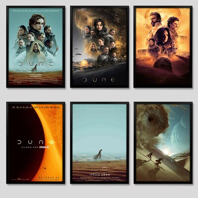 沙丘海报dun甜茶莱坞科幻电影宿舍背景墙壁画卧室客厅装饰挂画