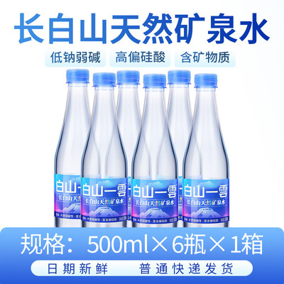 白山一云长白山矿泉水500mL×6瓶