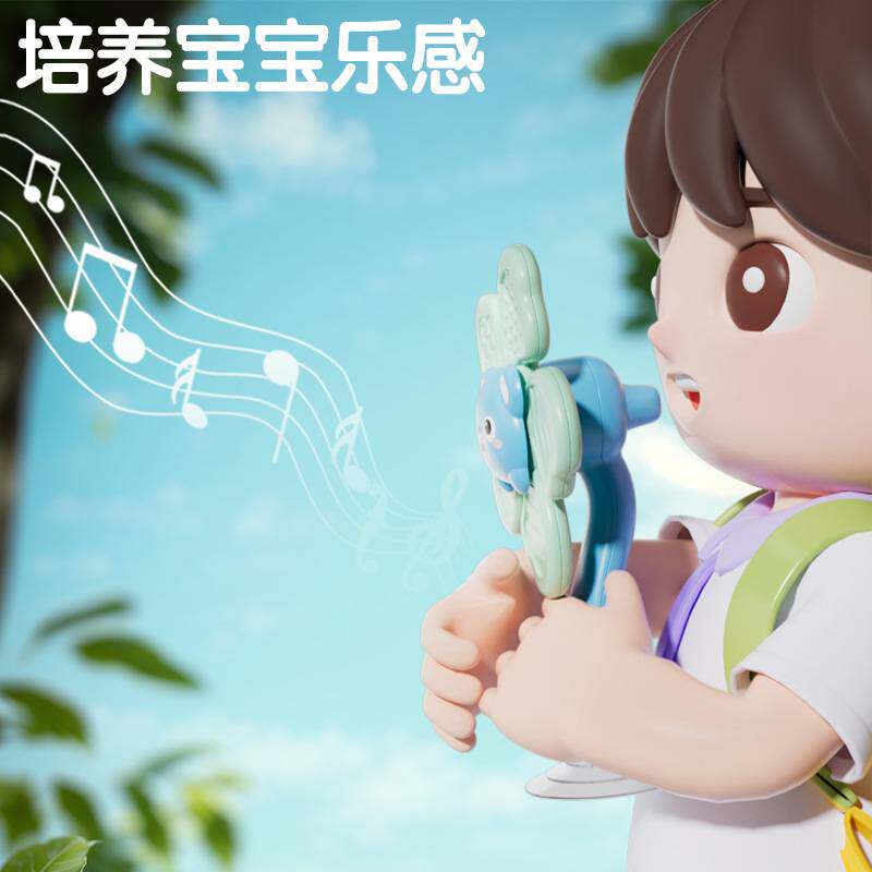 婴儿动物转转乐摇铃玩具吸盘可咬牙胶宝宝早教益智安抚玩具