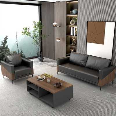 办公沙发茶几组合商务会客接待洽谈酒店前台大厅等候区休闲休息室