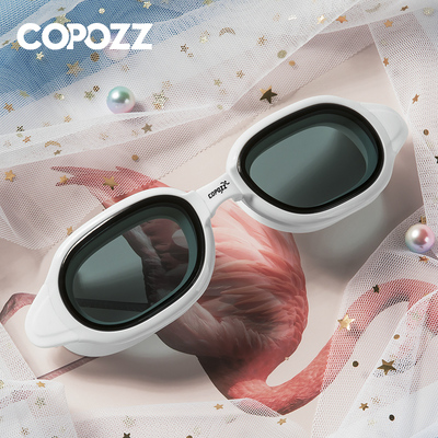 COPOZZ泳镜高清防水防雾泳帽套装大框游泳眼镜近视款男女士潜水镜