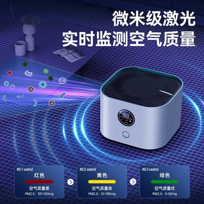 Uorris欧瑞氏空气净化器桌面小型除甲醛净化机家用吸烟房间办公室