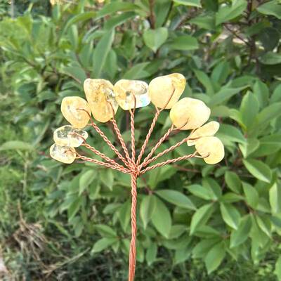 天然水晶招财树铜线不定型花束碎石发财树配件饰品摆件半成品材料