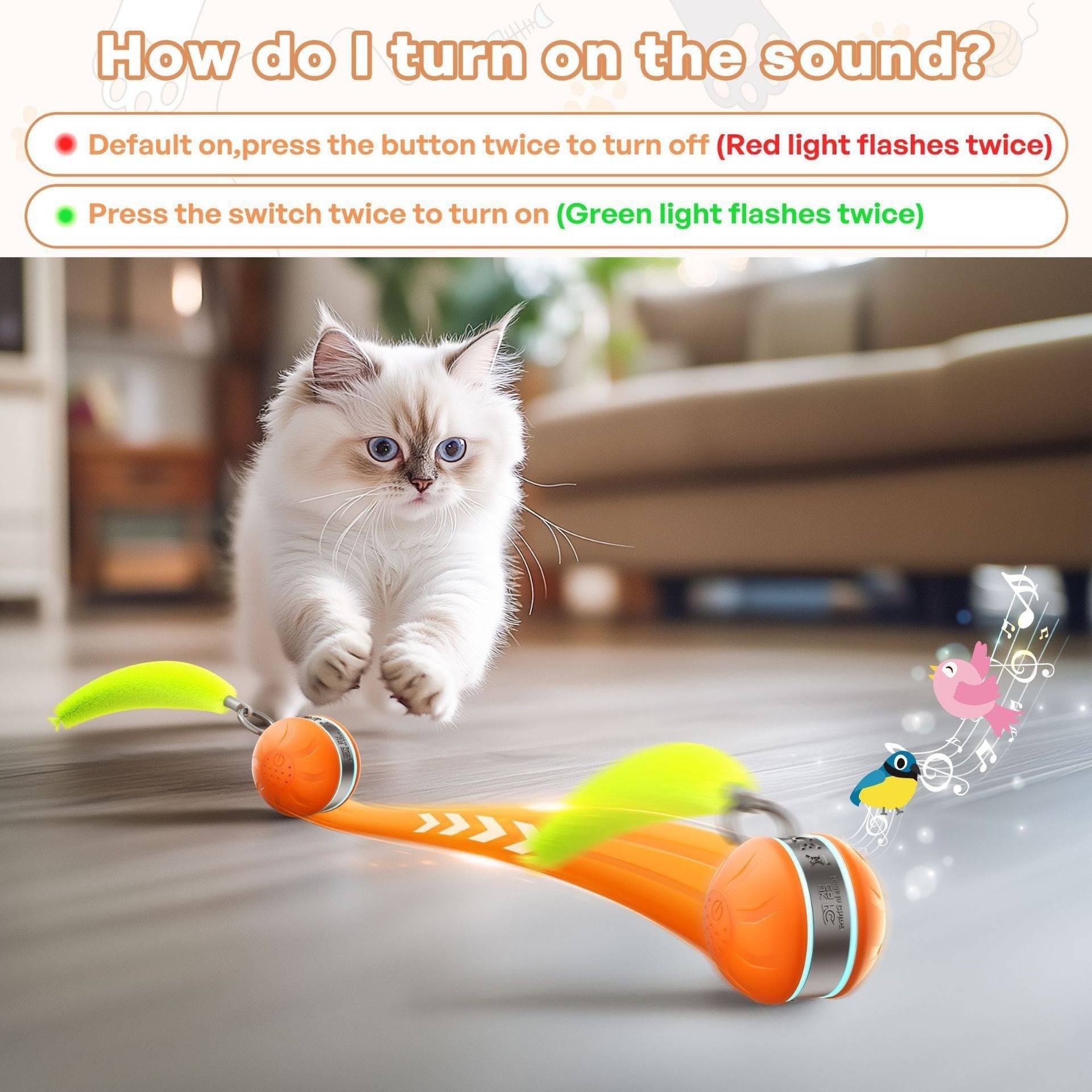 跨境新款宠物逗猫玩具球智能宠物突突球电动玩具球猫咪自嗨解闷球