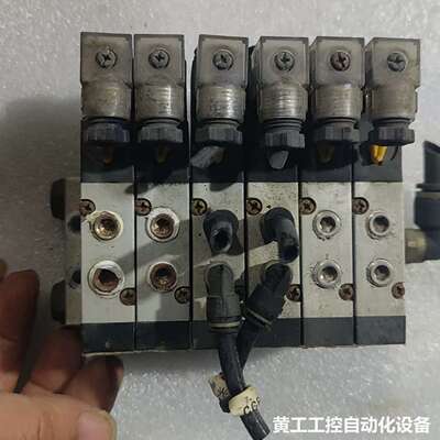 FEIBOR电磁阀，型号4V-1525，24VDC，二手拆机
