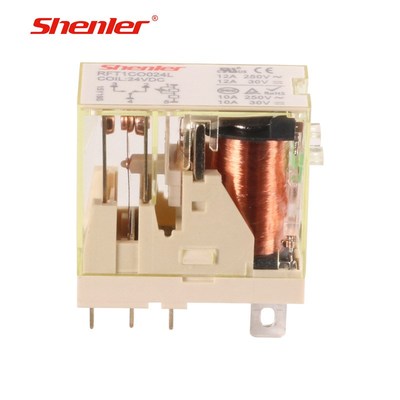申乐电气  RFT1CO024L中间继电器 dc24v 1开1闭 12a 小型继电器
