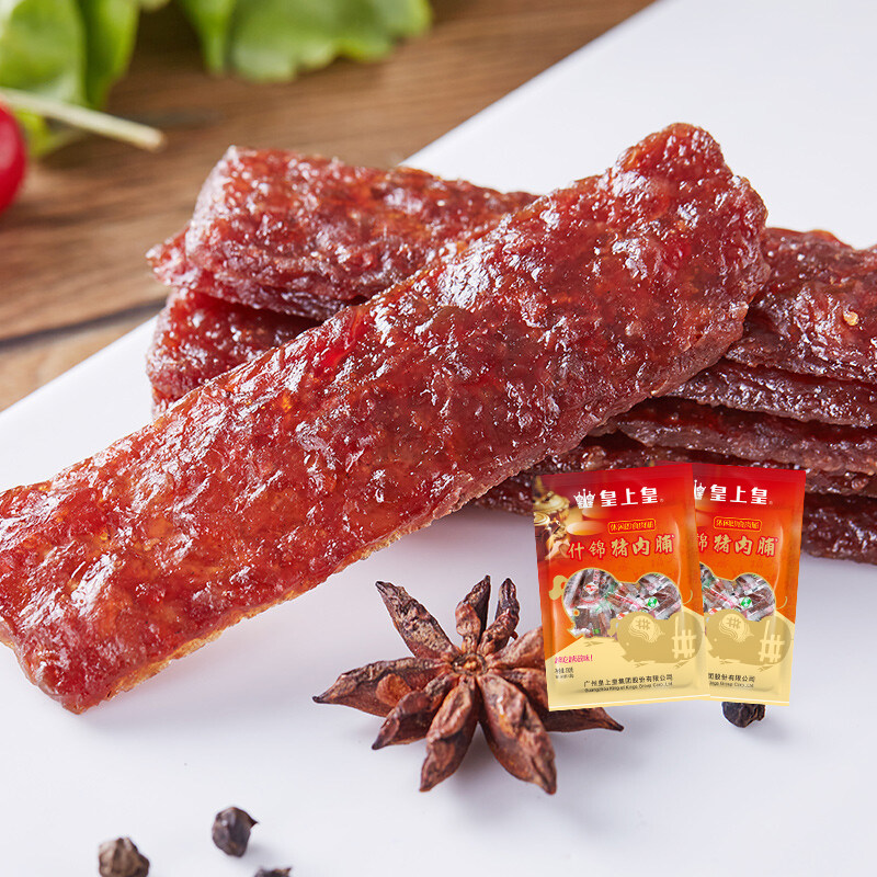 【官方直营】皇上皇什锦猪肉脯180g广式小吃果汁黑胡椒果汁XO酱