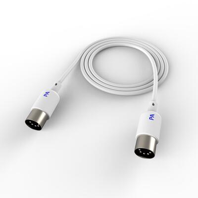 PaintAudio双头MIDI接口连接线5针1米5长白色