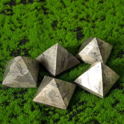 天然黄铁矿金字塔摆件水晶消磁四面埃及塔  家居客厅玄关桌面摆件