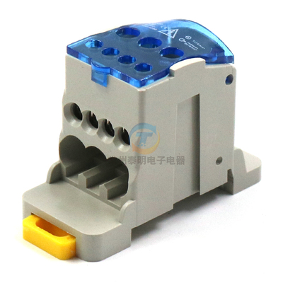 UKK80A单极分线盒接线端子一进六出导轨大电流家用零线端子16平方