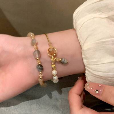Pearl Crystal Jade Chain bracelet  Wrist adornment 手链