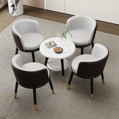 家用餐椅餐厅吃饭椅子轻奢高级感客厅餐桌椅阳台休闲洽谈凳子靠背