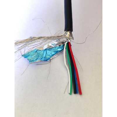 ul2725蔽频22+28AWG 5芯电源线多芯护套圆线5芯线28屏蔽线带铝箔