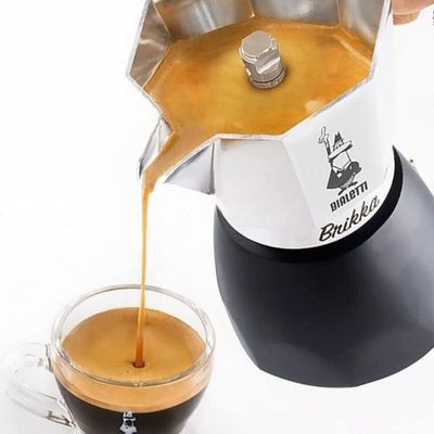 比乐蒂双气阀摩卡壶意大利bialetti加压油脂壶BRIKKA双气阀咖啡壶