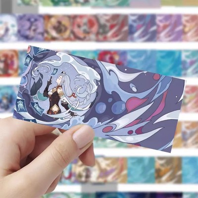 120张原神海岛风壁纸贴纸DIY二次元游戏装饰桌面手账防水小贴画