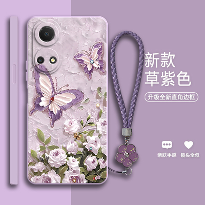 油画蝴蝶适用华为荣耀畅玩30Plus手机壳新款硅胶honor全包防摔玩畅男女CMA一AN00保护套puls畅享外壳cmaanoo