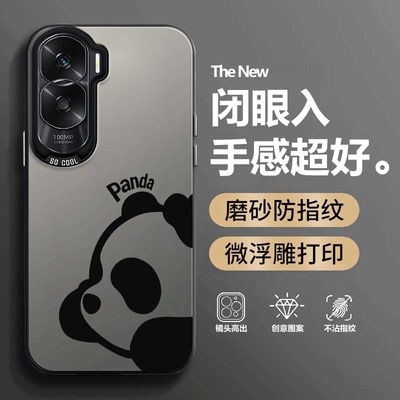 彩银熊猫适用华为荣耀x50i手机壳honorX新款CRT一AN00硅胶honor全包防摔保护套CRTAN男ix女xi外壳anoo叉x5oi