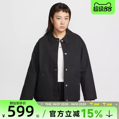 滔搏NIKE耐克女子AS W NSW BARN JKT运动健身夹克外套IQ0087-010