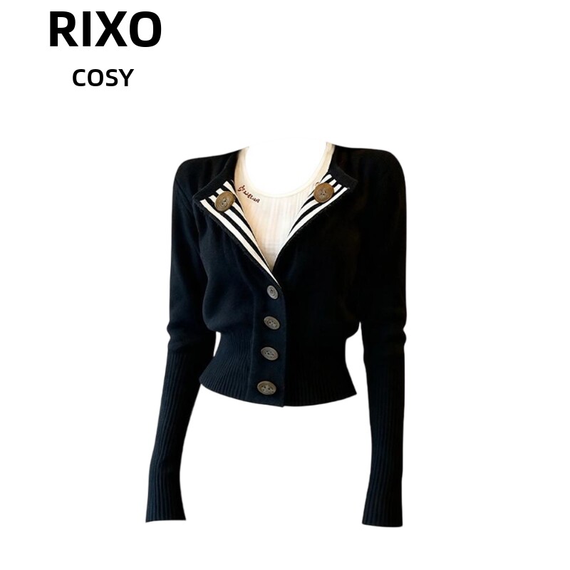RIXO COSY小香风针织开衫毛衣2026超火新款内搭吊带背心上衣套装