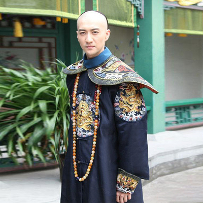 影视古装清朝大臣服补服王爷服贝勒满清古装阿哥服男古Z装朝臣古