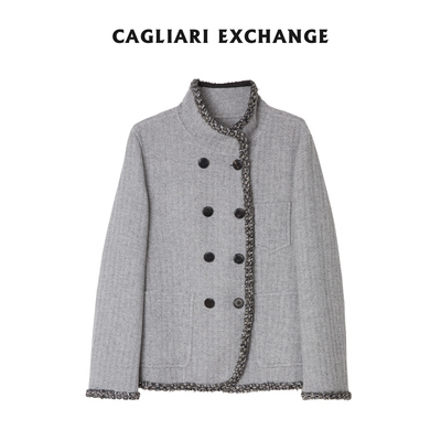 CAGLIARI EXCHANGE/卡利亚里滚边装饰直身外套 4408025