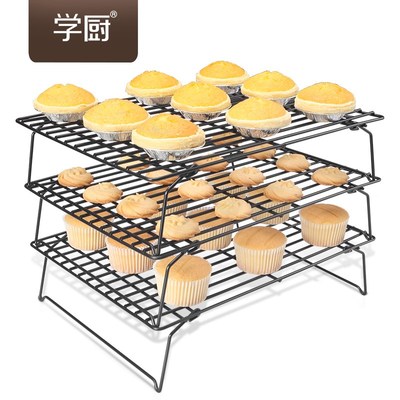 学厨蛋糕冷却架倒扣戚风曲奇月饼干面包晾架凉网可折叠烘焙工具