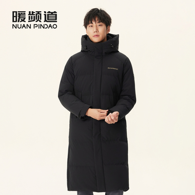 暖频道羽绒服长款户外情侣加厚防风 新款连帽保暖面包服外套 5217