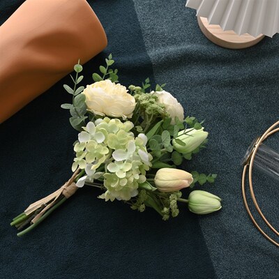 赛薇亚拉牡丹郁金香束厂家家居装饰仿真花手捧花束墙饰CF01071