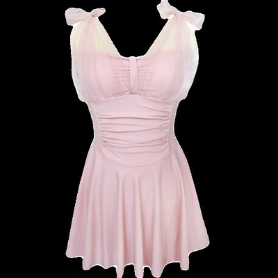 泳衣女款连体裙式显瘦遮肚保守女孩高级感2024新款冬天泡温泉泳装