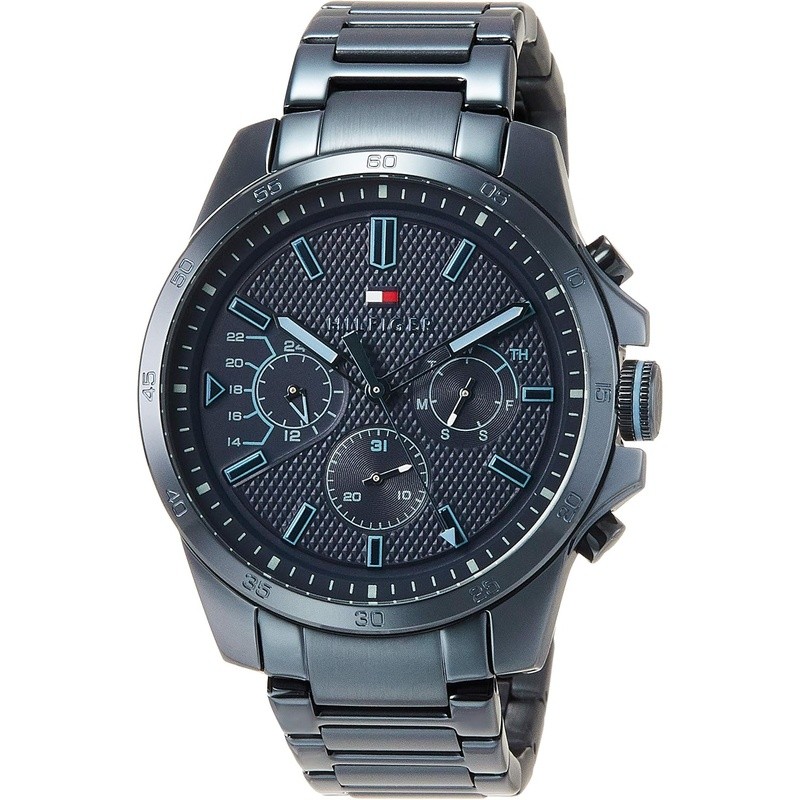 日版Tommy Hilfiger/汤米希尔费格男士Decker多功能石英手表46mm