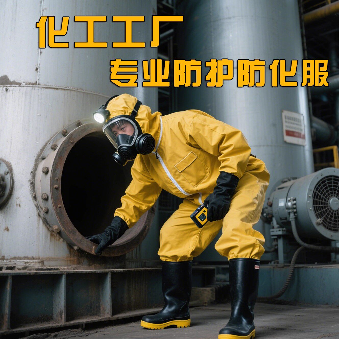 化工工厂专业防护防化服连身全身耐酸碱防腐蚀化学实验生化防护衣