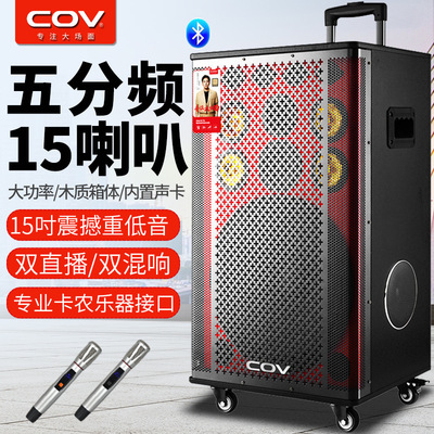 COV蓝牙广场舞音响大音量重低音户外K歌拉杆音箱声卡一体机供应链